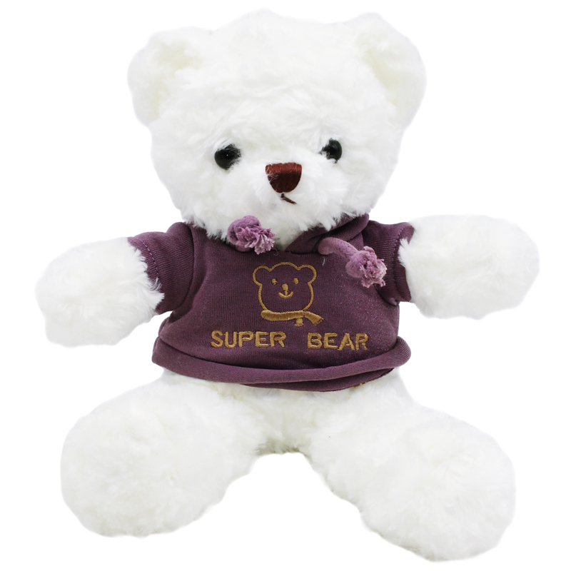 Thú Bông Gấu Teddy Trắng 30 cm - ZooZoo 30180 - Mặc Áo Hoodie Super ...