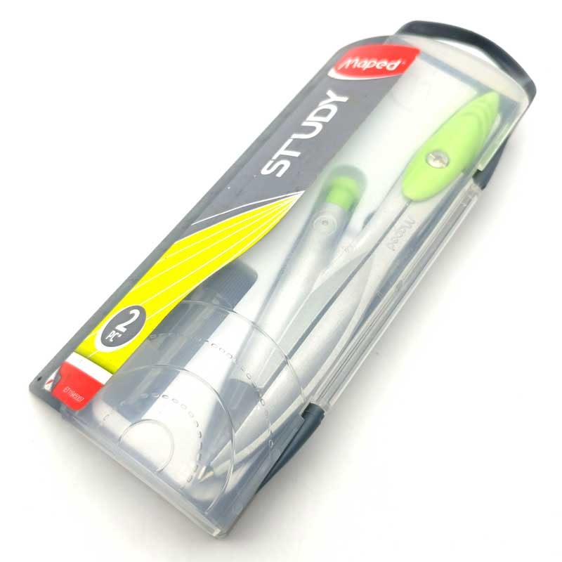 Bộ Compa + Bút Chì Kim + Ngòi Chì - Maped 119430 - Màu Xanh Lá