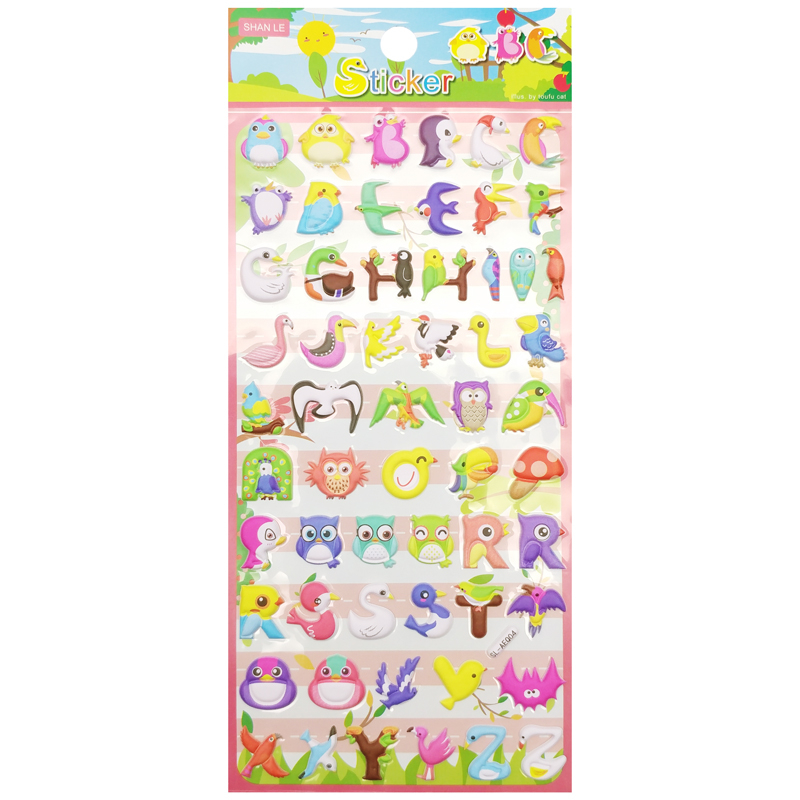 Sticker Hình Nổi - SL-AEQ - Chủ Đề Chim