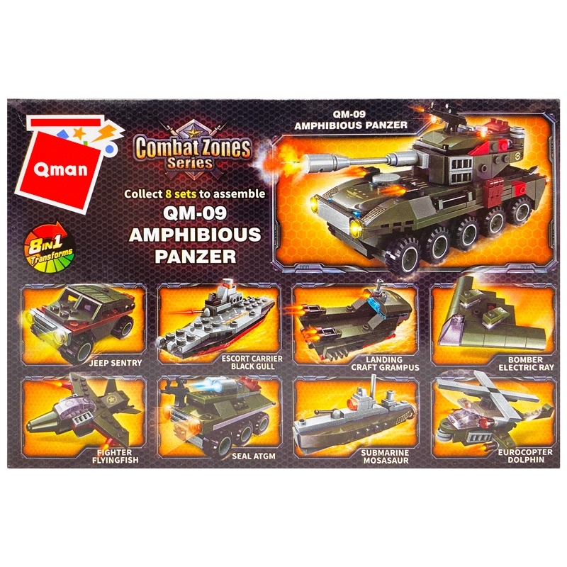 Đồ Chơi Lắp Ráp Chiến Xa Lội Nước - Qman 1803-4 - Bomber Electric Ray (38 Mảnh Ghép)