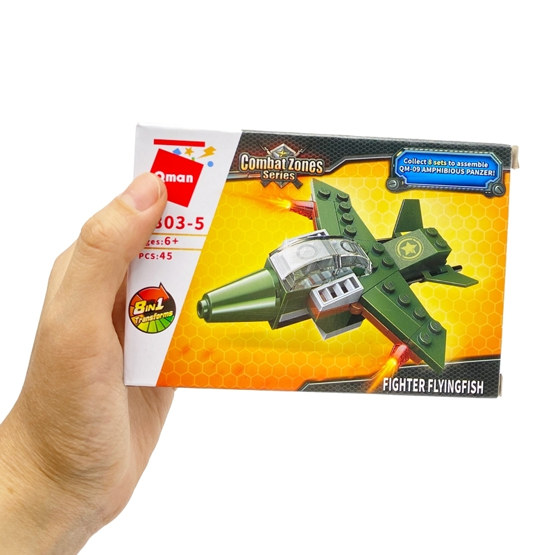 Đồ Chơi Lắp Ráp Chiến Xa Lội Nước - Qman 1803-5 - Fighter Flyingfish (45 Mảnh Ghép)