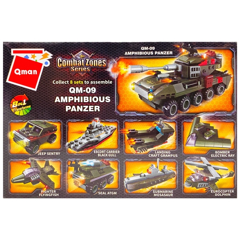 Đồ Chơi Lắp Ráp Chiến Xa Lội Nước - Qman 1803-6 - Seal ATGM (62 Mảnh Ghép)