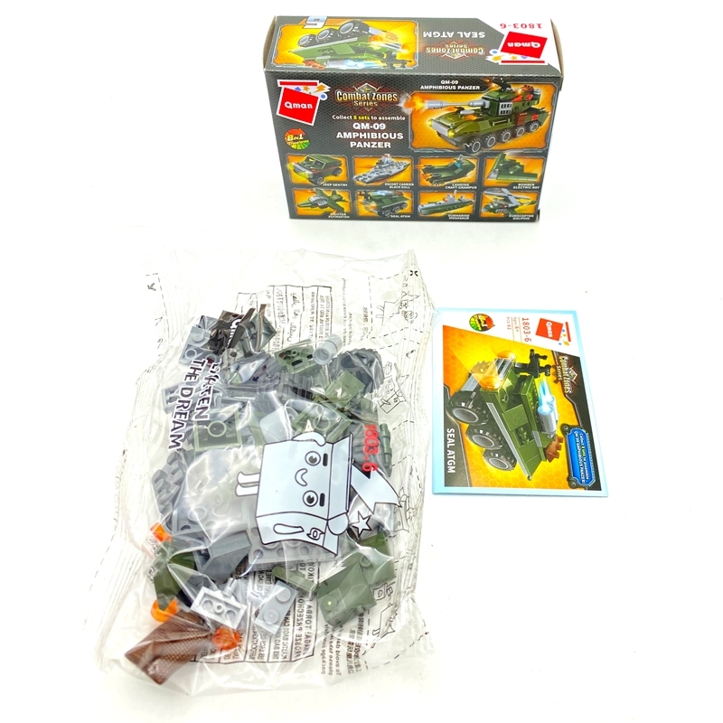 Đồ Chơi Lắp Ráp Chiến Xa Lội Nước - Qman 1803-6 - Seal ATGM (62 Mảnh Ghép)