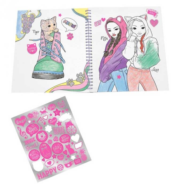 Bộ Sưu Tập Tô Màu Topmodel Cat Colouring Book 11450