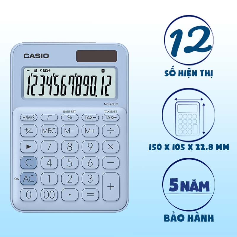 Máy Tính Văn Phòng Casio MS20UC-LB - FAHASA.COM