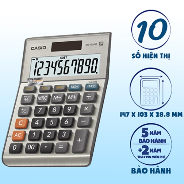 Máy Tính Văn Phòng Casio MS - 100BM - W-DP