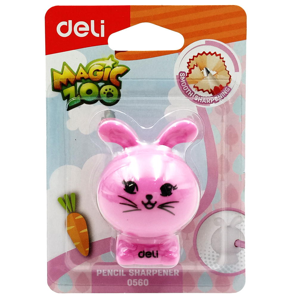 Chuốt Chì Mini Deli 560 - Hình Thỏ - Màu Hồng - FAHASA.COM