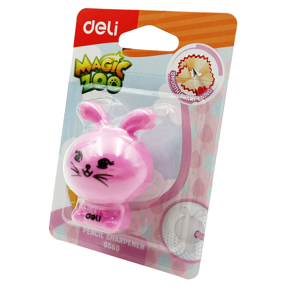 Chuốt Chì Mini Deli 560 - Hình Thỏ - Màu Hồng - FAHASA.COM