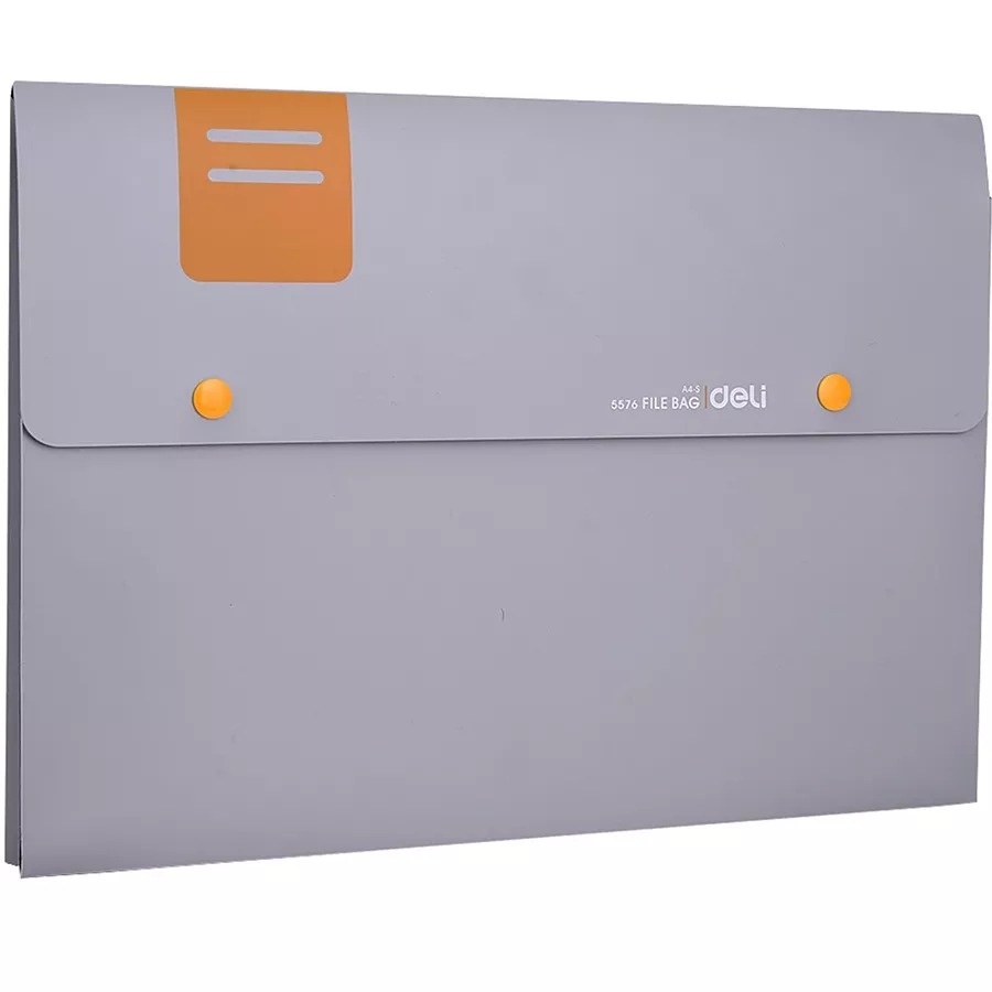 Cặp tài liệu 1 ngăn to 2 khuy bấm A4 Deli 5576 - FAHASA.COM