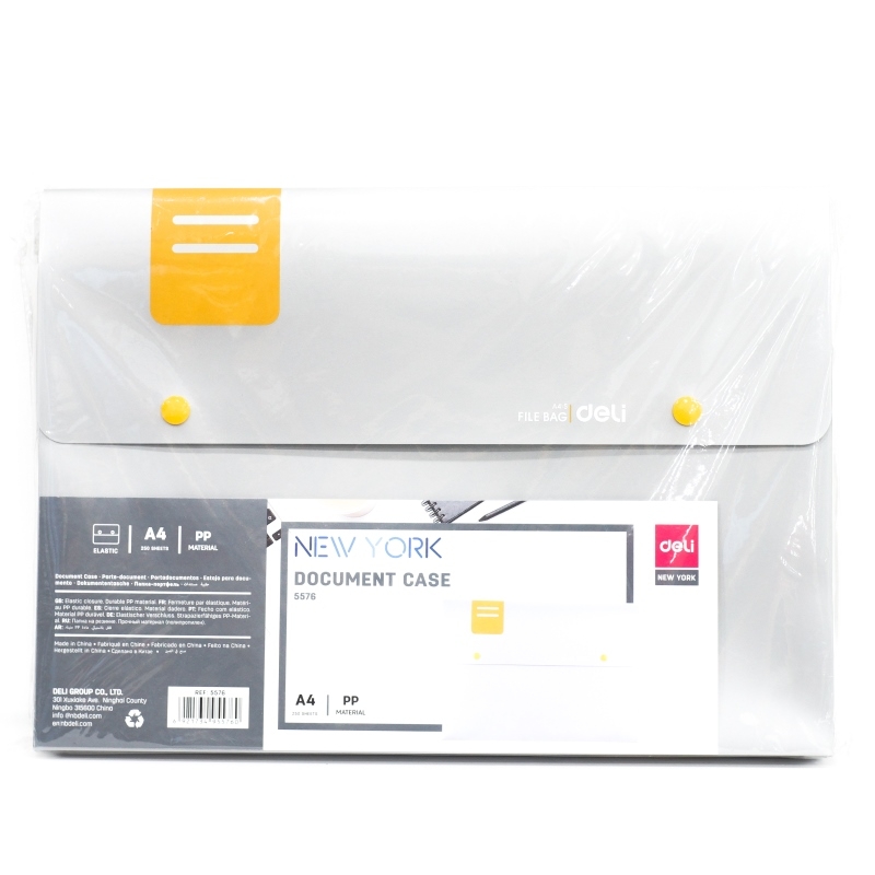 Cặp tài liệu 1 ngăn to 2 khuy bấm A4 Deli 5576 - FAHASA.COM