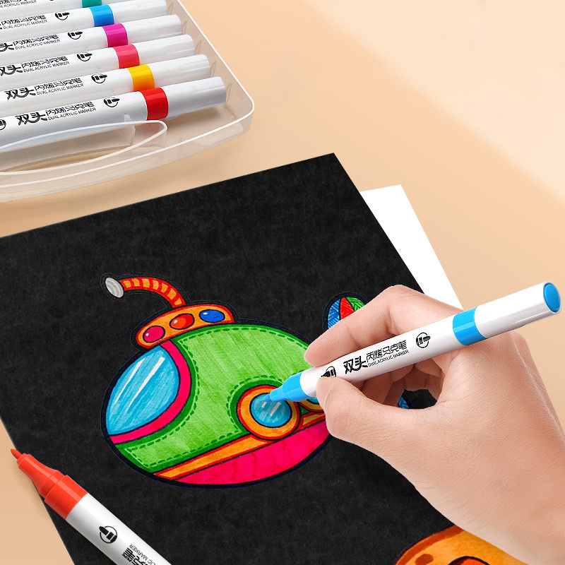 Hộp 24 Bút Lông Màu Acrylic Marker - Baoke MP2922-24 - FAHASA.COM