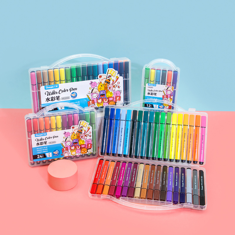 Hộp 24 Bút Lông Màu Water Colour Pens - GuangBo H02005 - FAHASA.COM