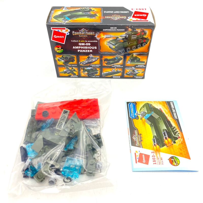 Bộ Xếp Hình Chiến Xa Lội Nước Qman 1803-3 - Tàu Landing Craft Grampus (46 - FAHASA.COM