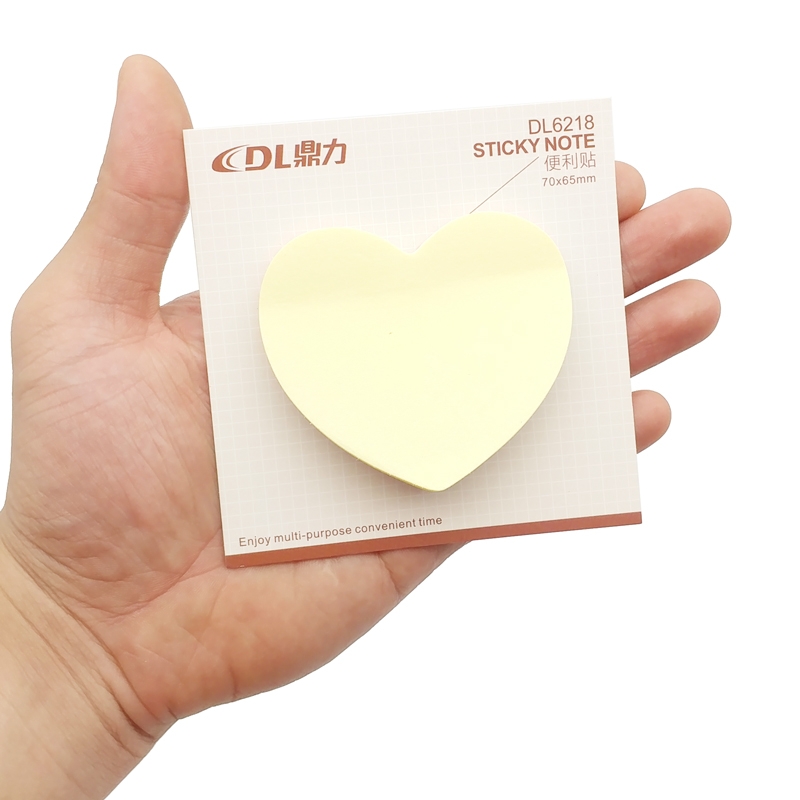 Giấy Note Nhiều Màu 70 x 65 mm - DL DL6218 - Hình Trái Tim (80 Tờ ...