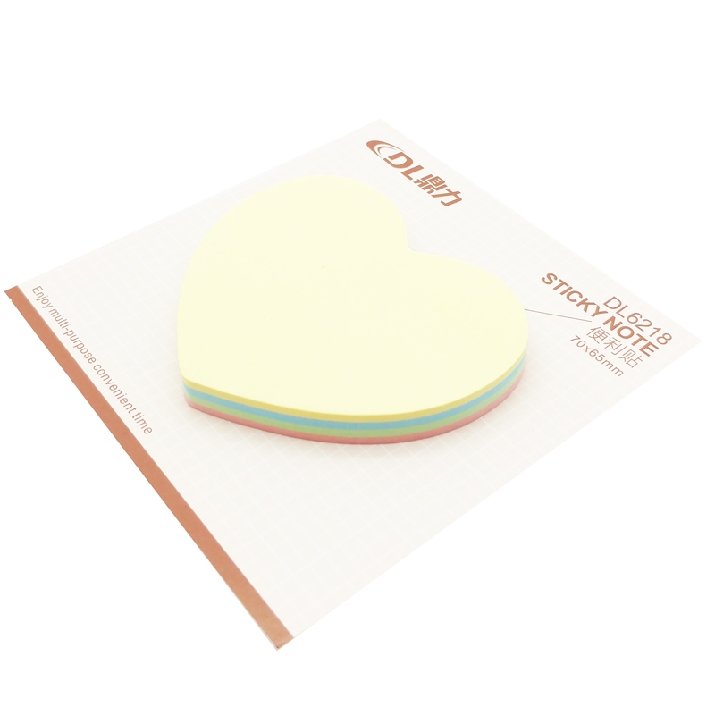Giấy Note Nhiều Màu 70 x 65 mm - DL DL6218 - Hình Trái Tim (80 Tờ ...