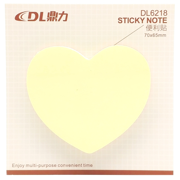 Giấy Note Nhiều Màu 70 x 65 mm - DL DL6218 - Hình Trái Tim (80 Tờ ...