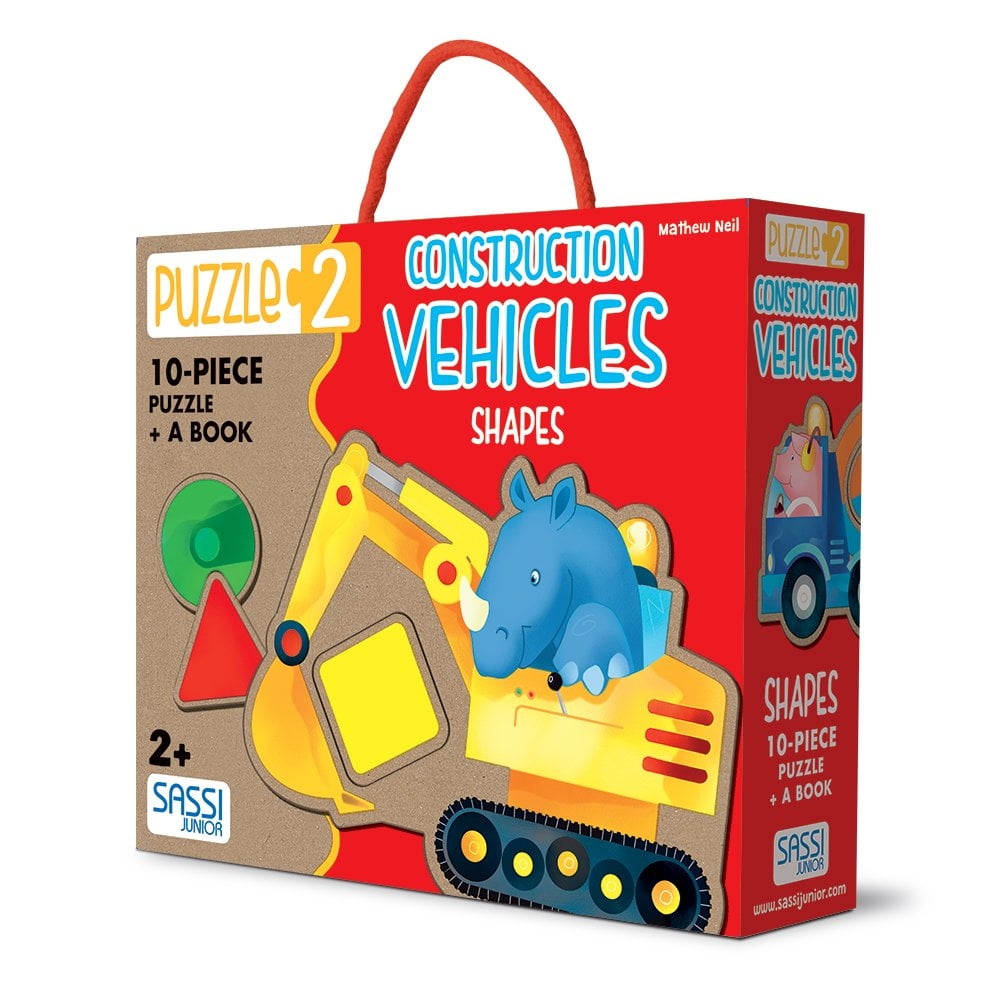 Construction Vehicles. Shapes (Puzzle 2)