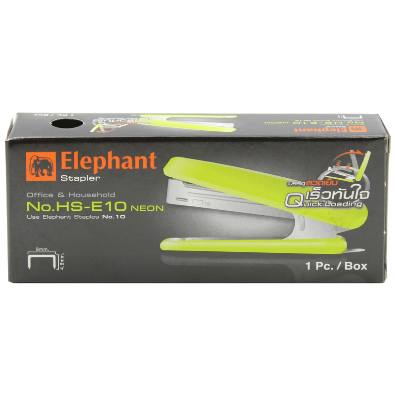 Bấm Kim Số 10 Elephant No.HS-E10 NEON - Màu Đỏ - FAHASA.COM
