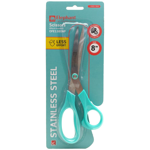 Kéo Văn Phòng 8 Inches - Elephant OFE1380NP - Xanh Mint