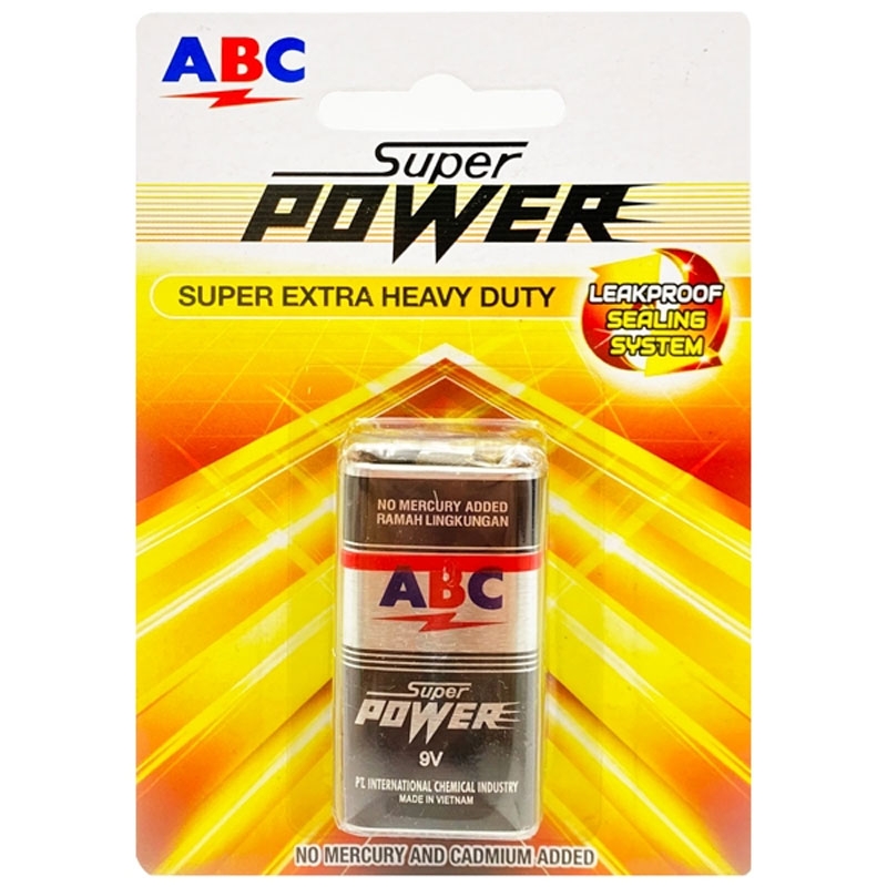 Vỉ 1 Pin ABC Super Power 9V (SH-9Volt 1B) - FAHASA.COM