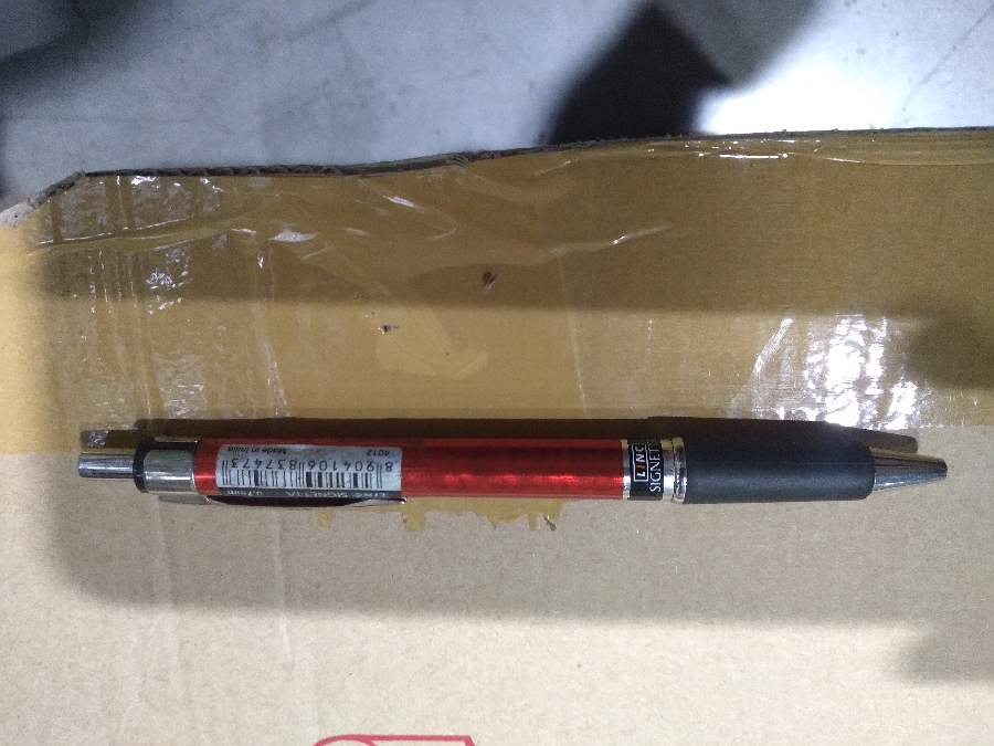 [Phiên chợ sách cũ] Bút Bi Bấm Linc Signette 0.7mm 4012 - Thân Đỏ - Mực Đen