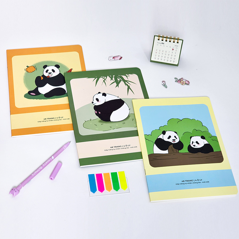 Tập Học Sinh Chống Lóa Fluffy Panda - Miền Bắc - 4 Ô Ly - 48 Trang ...