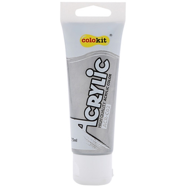 Màu Acrylic ACR-02 Colokit 75ml - Màu Nhũ Bạc