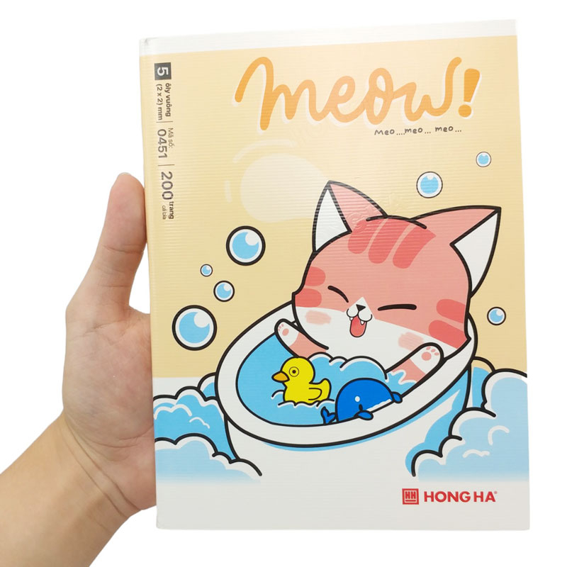 Combo 5 Tập Class Meow - 5 Ô Ly - 200 Trang 80gsm - Hồng Hà 0451 - Màu ...