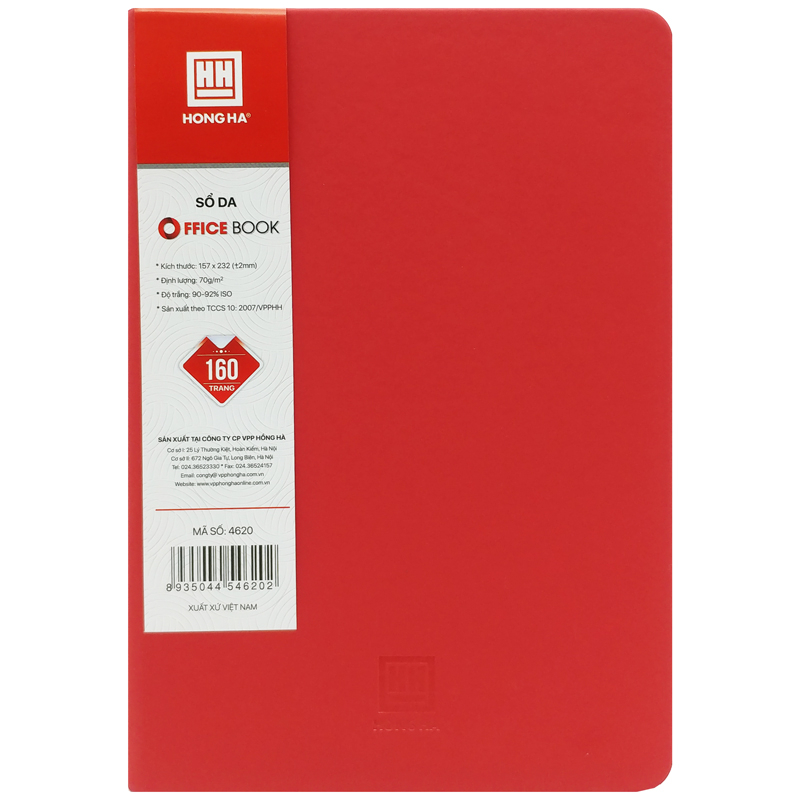 Sổ Da Officebook - B5 Kẻ Ngang 160 Trang ĐL 70g/m2 - Hồng Hà 4620 - Màu ...