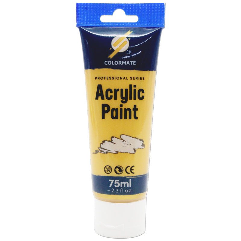 Tuýp Màu Vẽ Acrylic Paint 75 ml - Colormate - Màu Vàng - FAHASA.COM