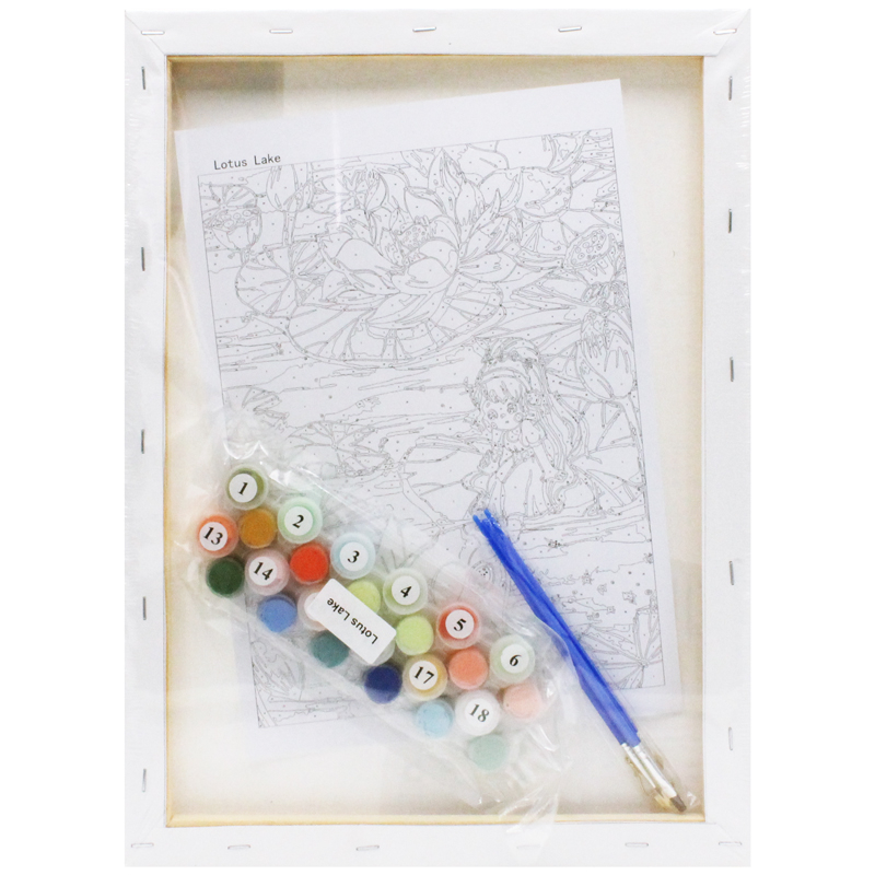 Tranh Tô Màu Số Hóa A3 Paint By Numbers - Colormate LLAKE-A3 - Lotus Lake