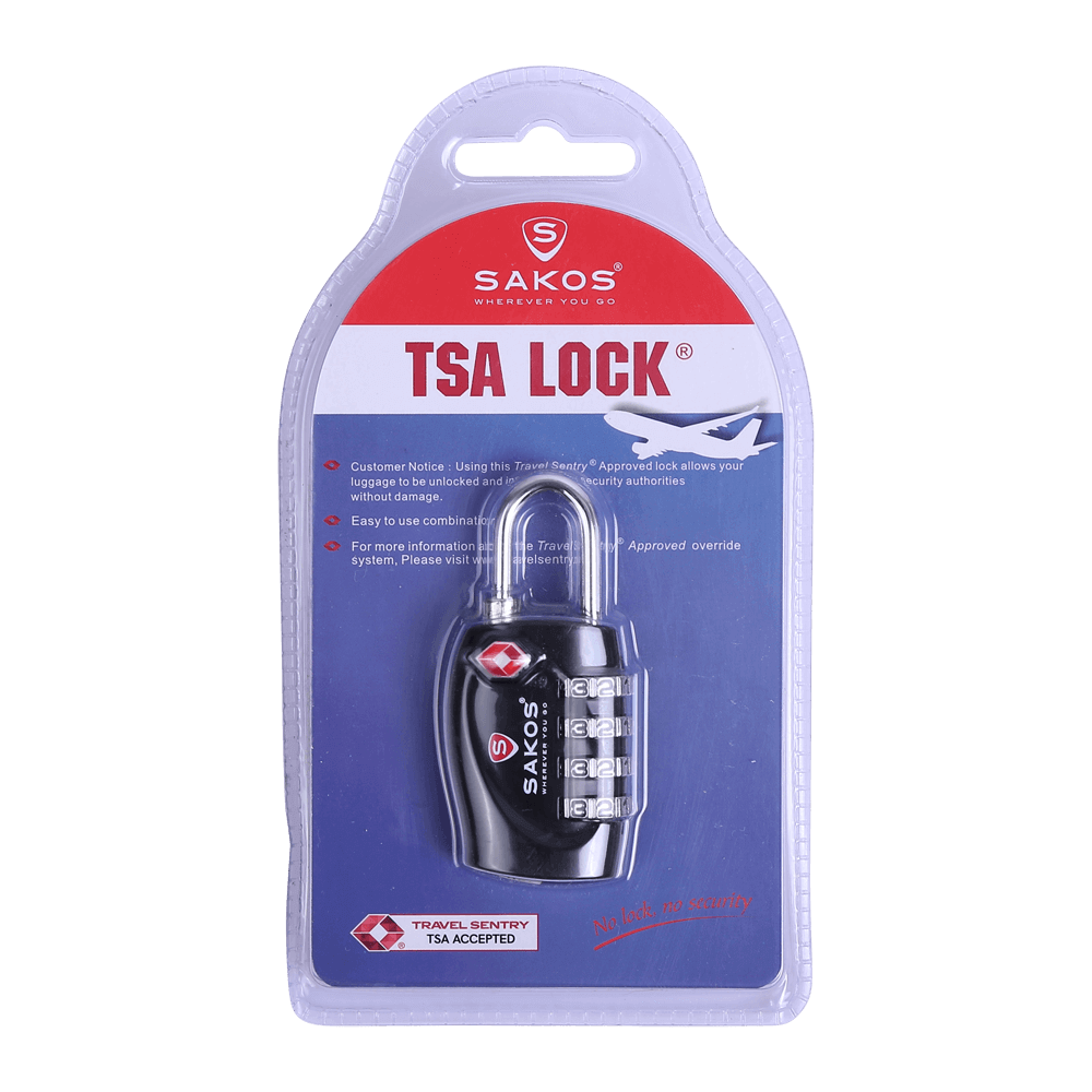 Ổ Khóa Số TSA 008 - Sakos YLA008BK - Màu Đen - FAHASA.COM