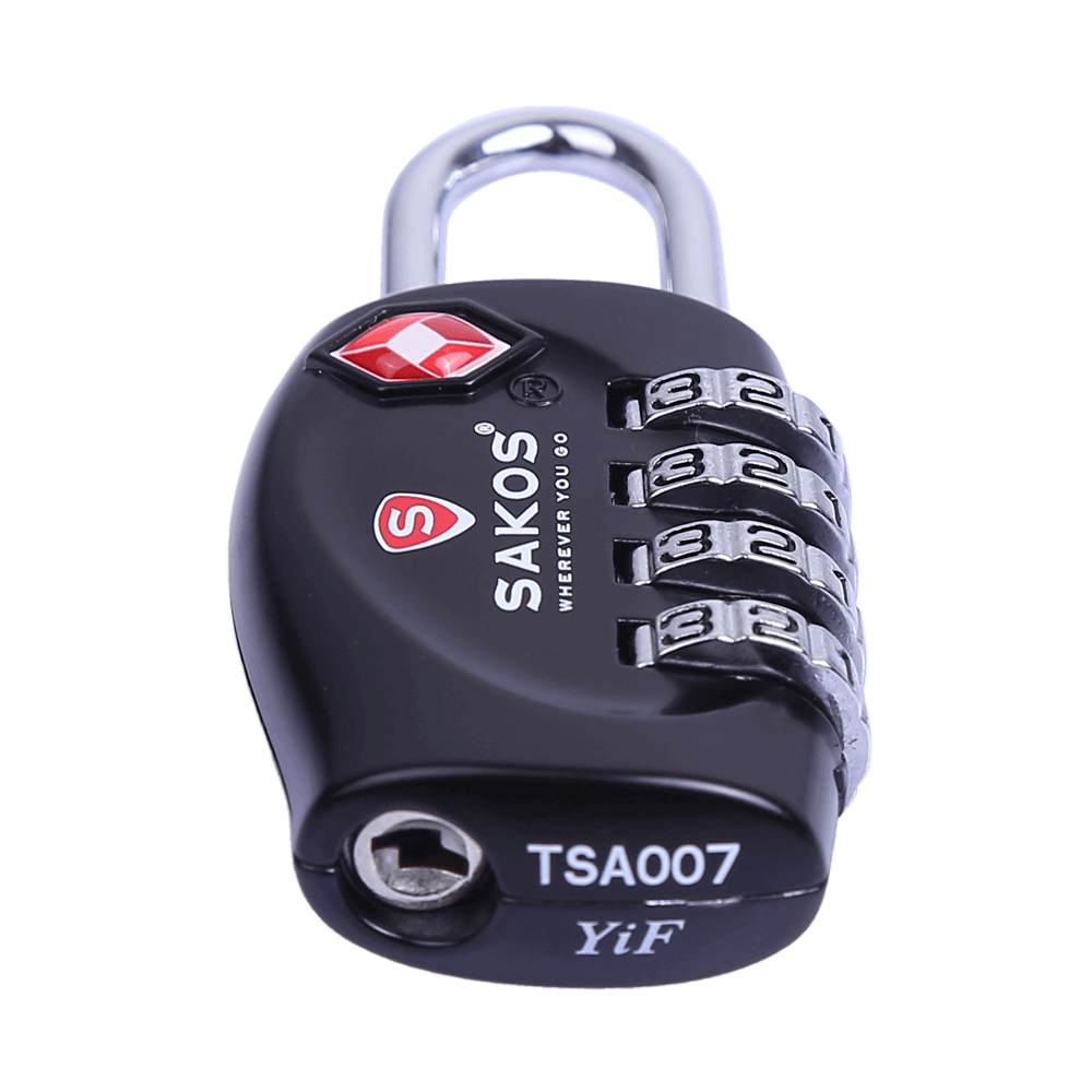 Ổ Khóa Số TSA 008 - Sakos YLA008BK - Màu Đen - FAHASA.COM