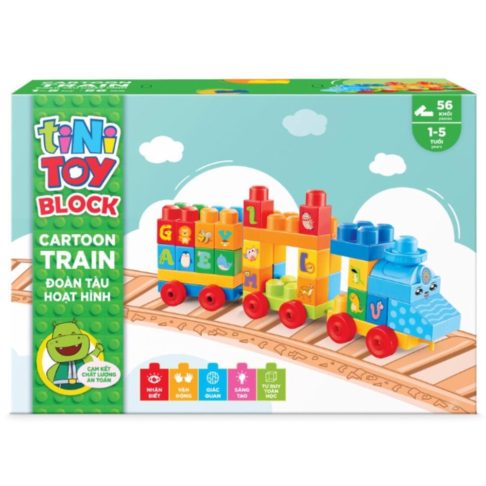 Đồ Chơi Lắp Ráp Đoàn Tàu Hoạt Hình Tinitoy Block Kt414401 56 Chi