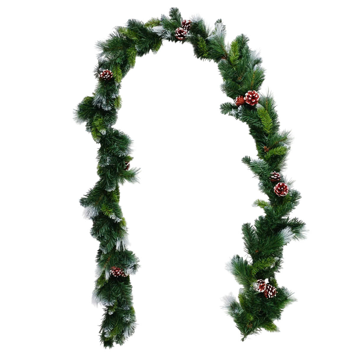 Dây Trang Trí Noel 3 Loại Lá Phun Sơn 270 cm - Chaang Chiia LP-G-GLA ...