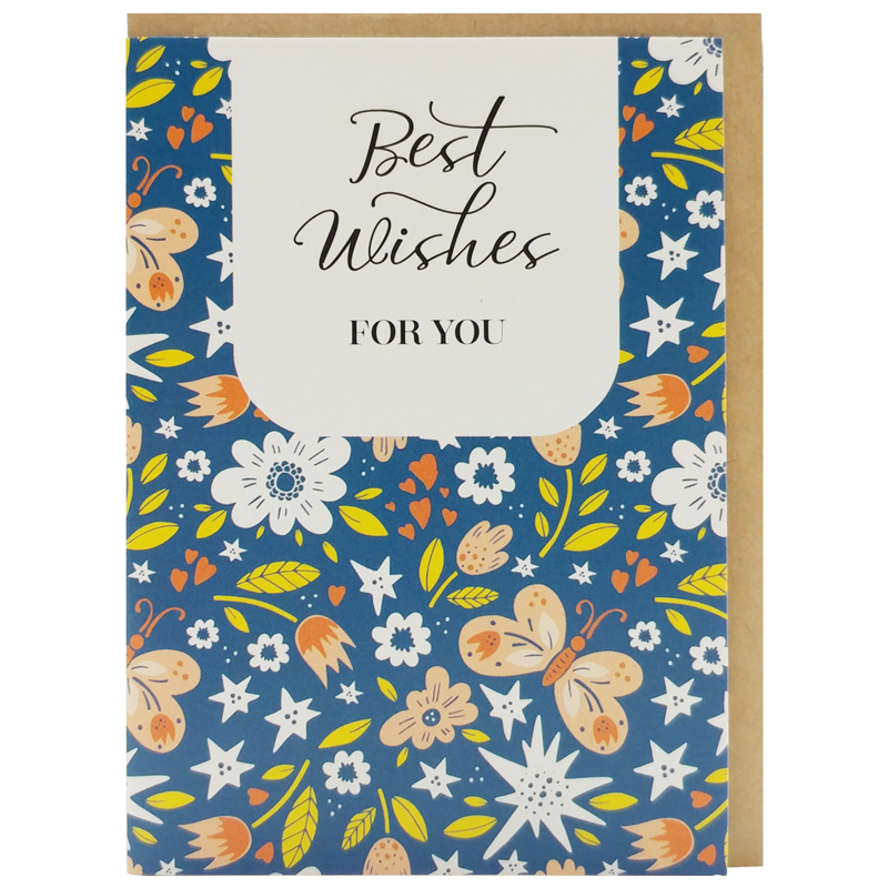 Thiệp Best Wish For You - 10.5 x 7.5 cm - Grey 07-BW01