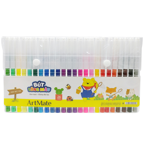 Vỉ 24 Bút Lông Màu - Artmate AM-WC123