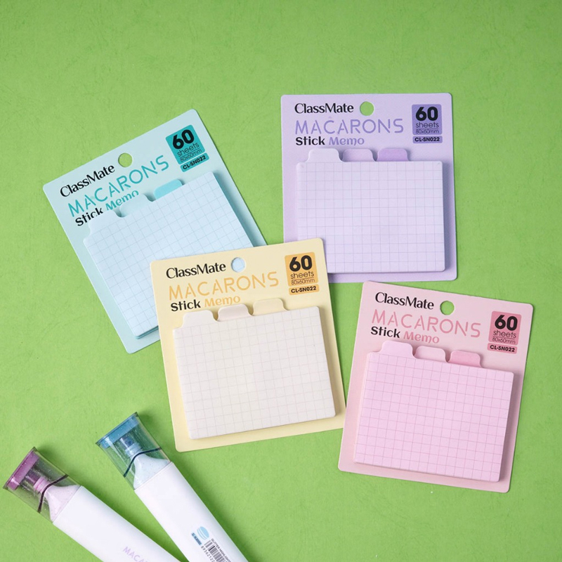 Giấy Note Macarons 80 x 60 mm - ClassMate CL-SN022 (60 Tờ) - Màu Vàng