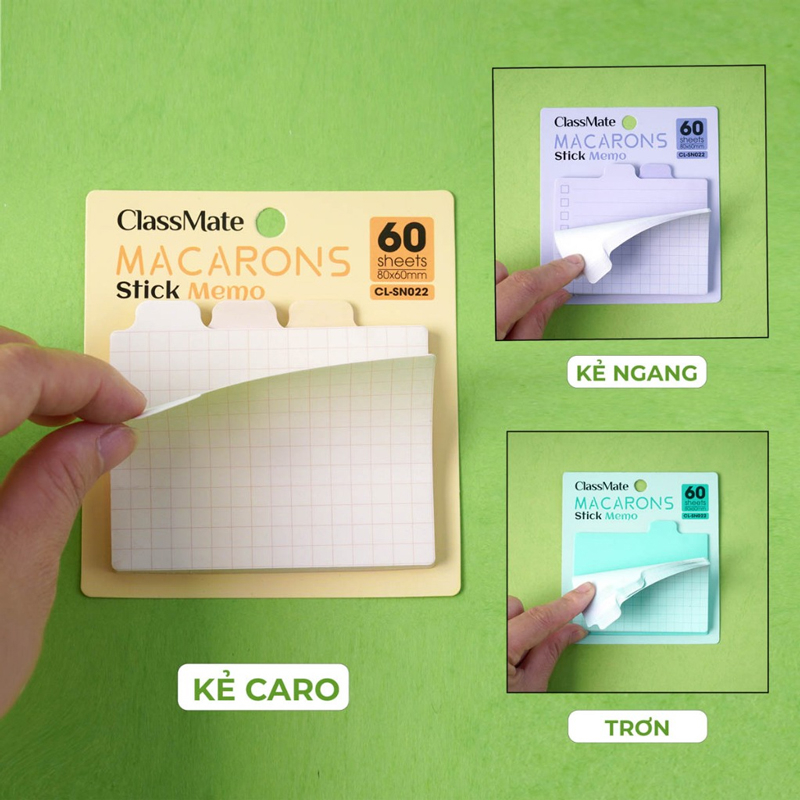 Giấy Note Macarons 80 x 60 mm - ClassMate CL-SN022 (60 Tờ) - Màu Tím