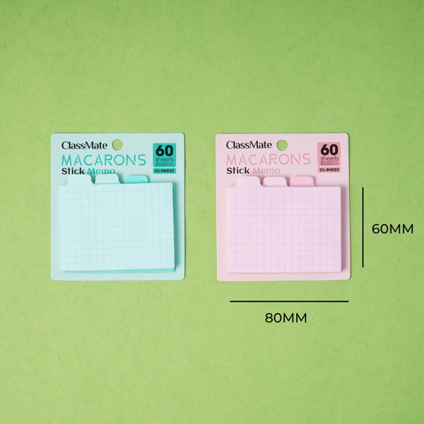 Giấy Note Macarons 80 x 60 mm - ClassMate CL-SN022 (60 Tờ) - Màu Vàng
