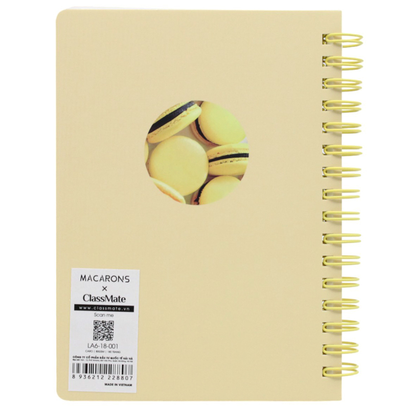 Sổ Lò Xo Macarons A6 - Ô Vuông - 180 Trang 80gsm - ClassMate LA6-18-001 ...