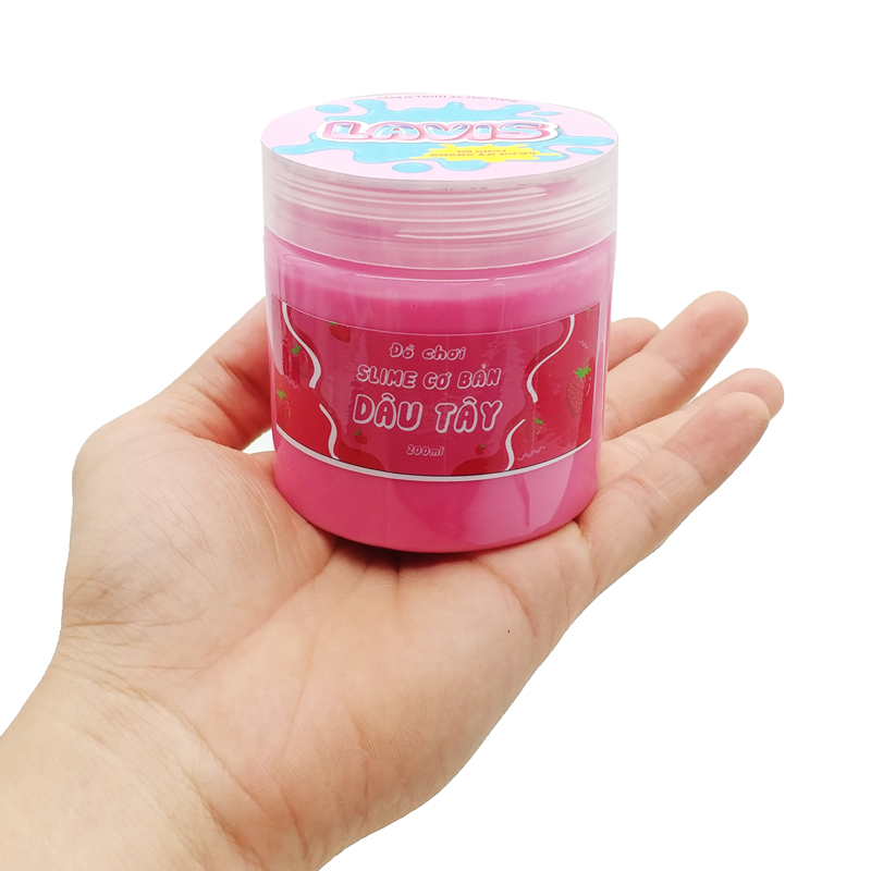 Đồ Chơi Slime Cơ Bản Lavis: Dâu Tây - 200 ml