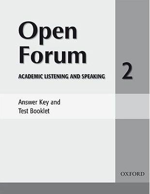 Open Forum 2 Answer Key and Test Booklet - FAHASA.COM
