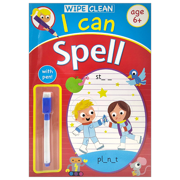 Wipe Clean: I Can Spell - Book With Pen