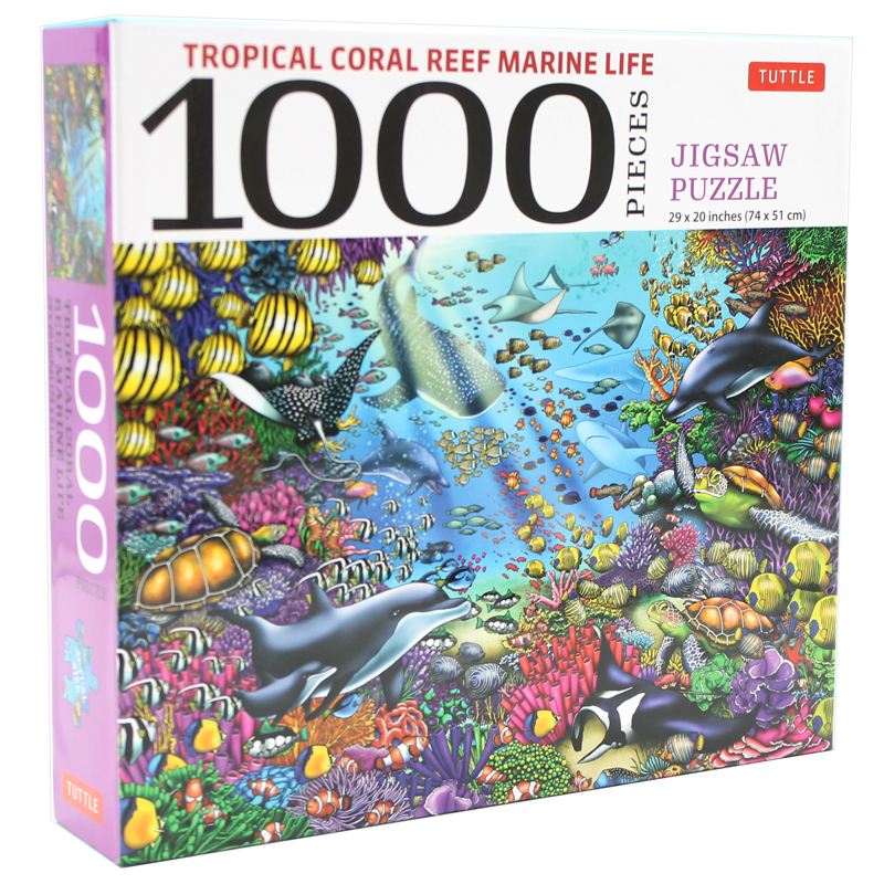 Tropical Coral Reef Marine Life - 1000 Piece Jigsaw Puzzle: Finished ...
