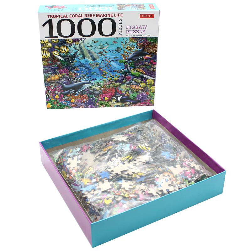 Tropical Coral Reef Marine Life - 1000 Piece Jigsaw Puzzle: Finished ...