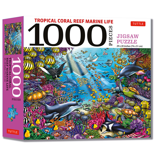 Tropical Coral Reef Marine Life - 1000 Piece Jigsaw Puzzle: Finished ...