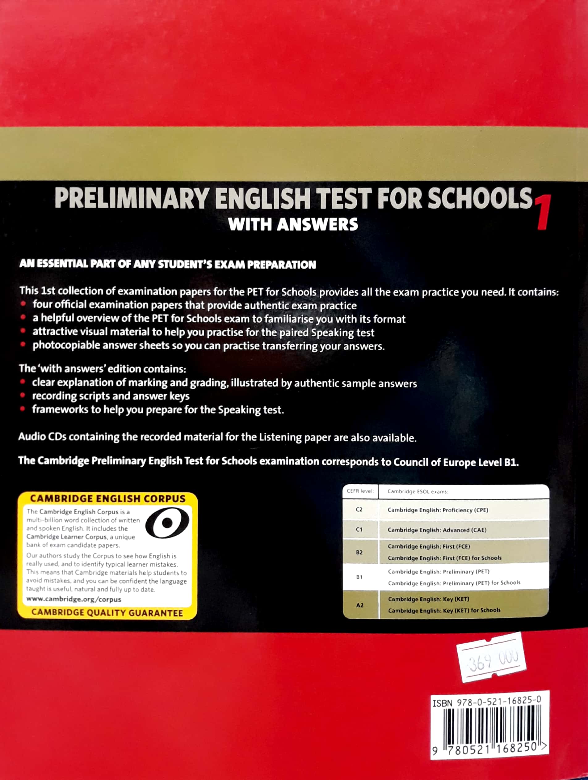 Cambridge Preliminary English Test for Schools 1 Student’s Book with ...