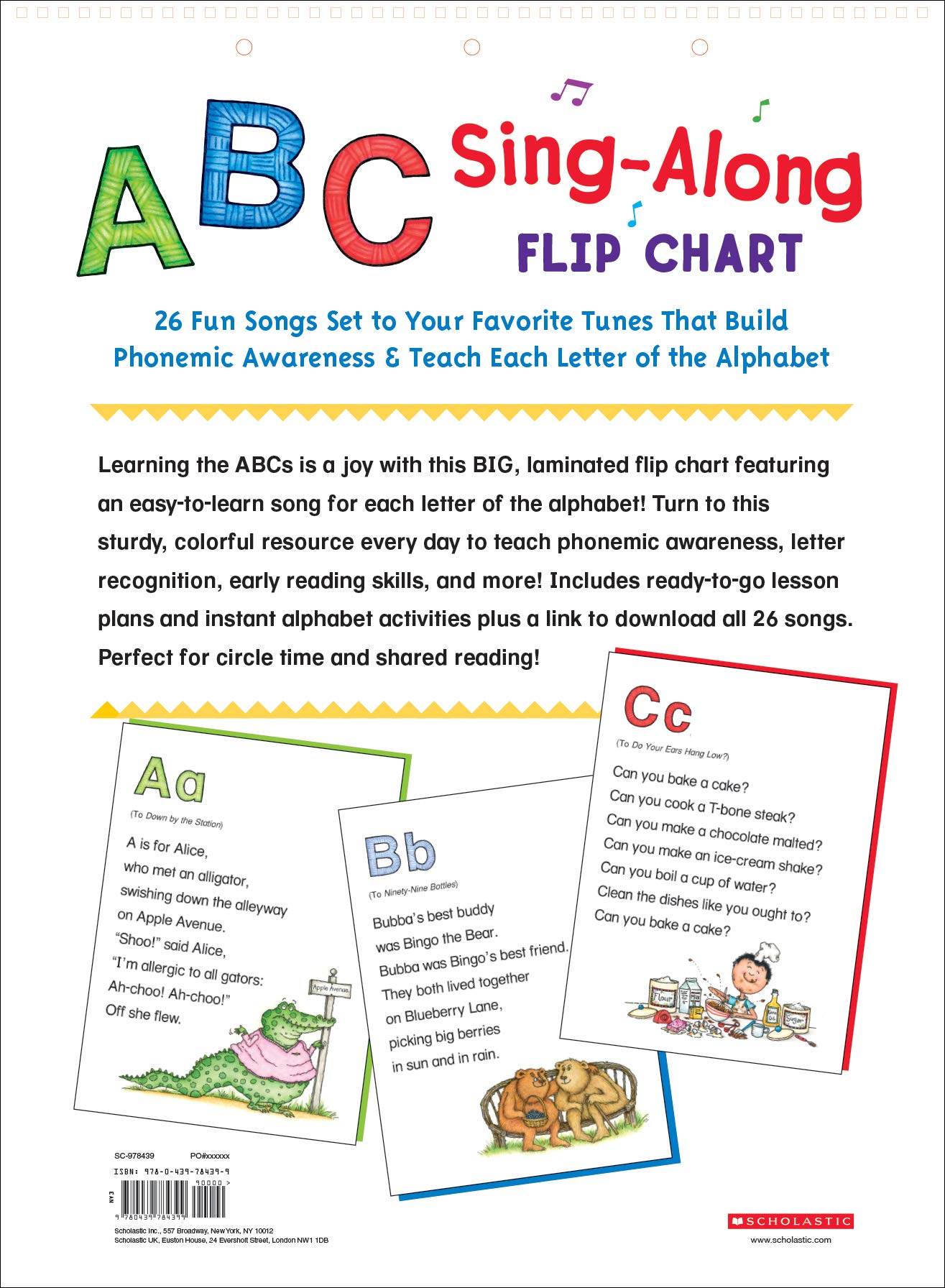 ABC Sing-Along Flip Chart & CD: 26 Fun Songs Set To Your Favorite Tunes ...