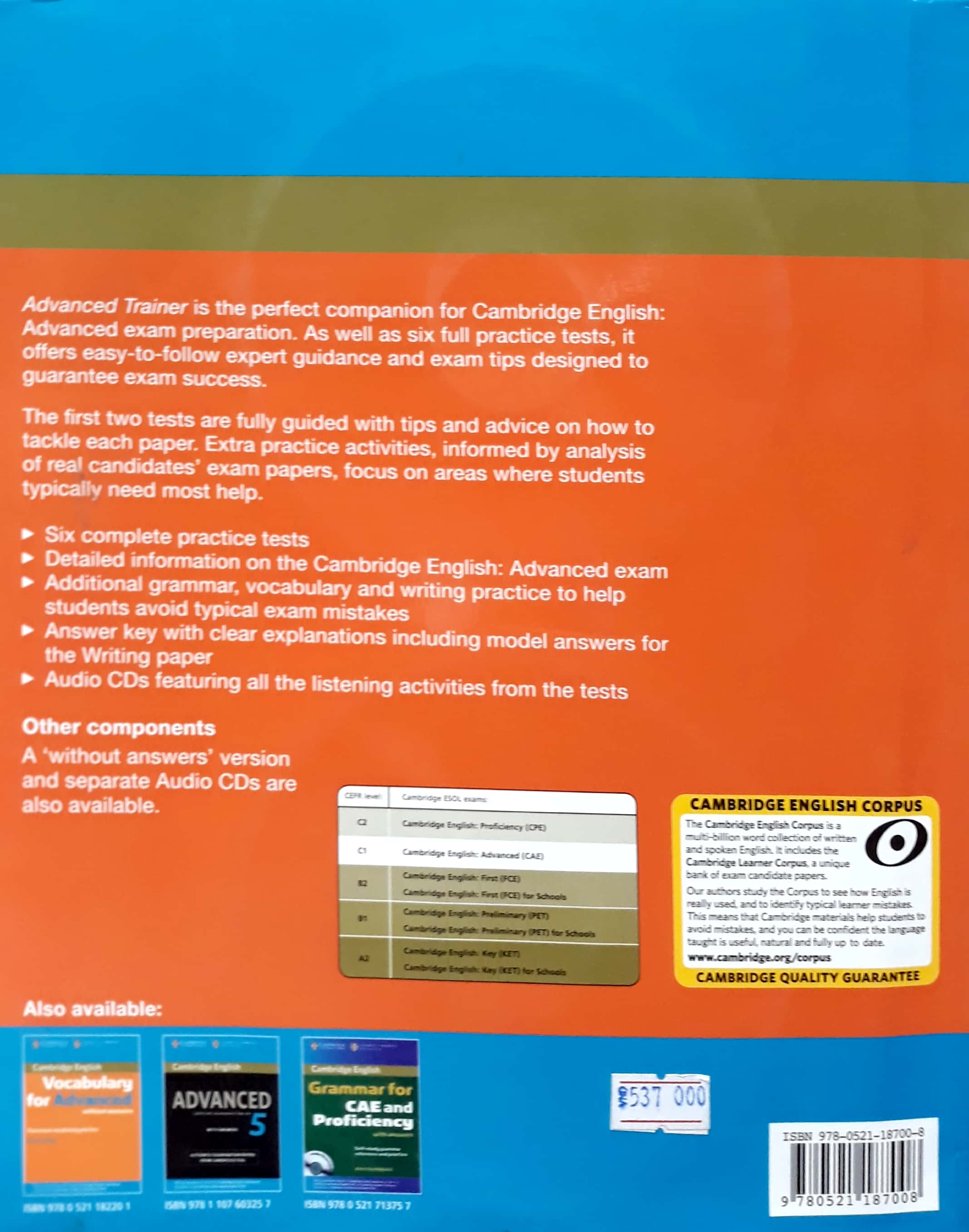 Advanced Trainer Six Practice Tests with Answers and Audio CDs (3 ...